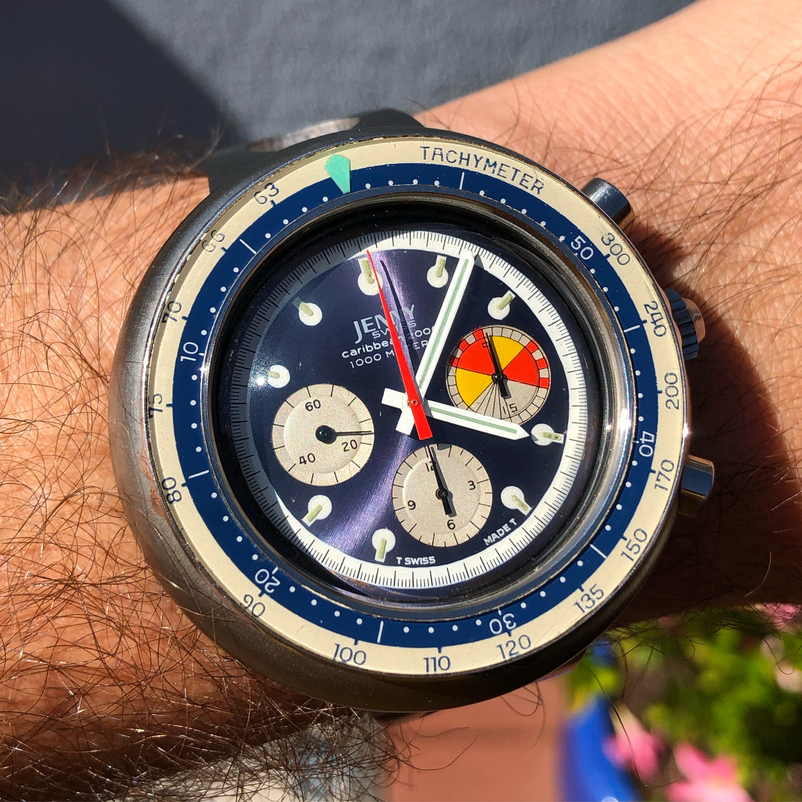 Jenny Swiss Caribbean 2000 Vintage Diver Chronograph Valjoux 72 ...
