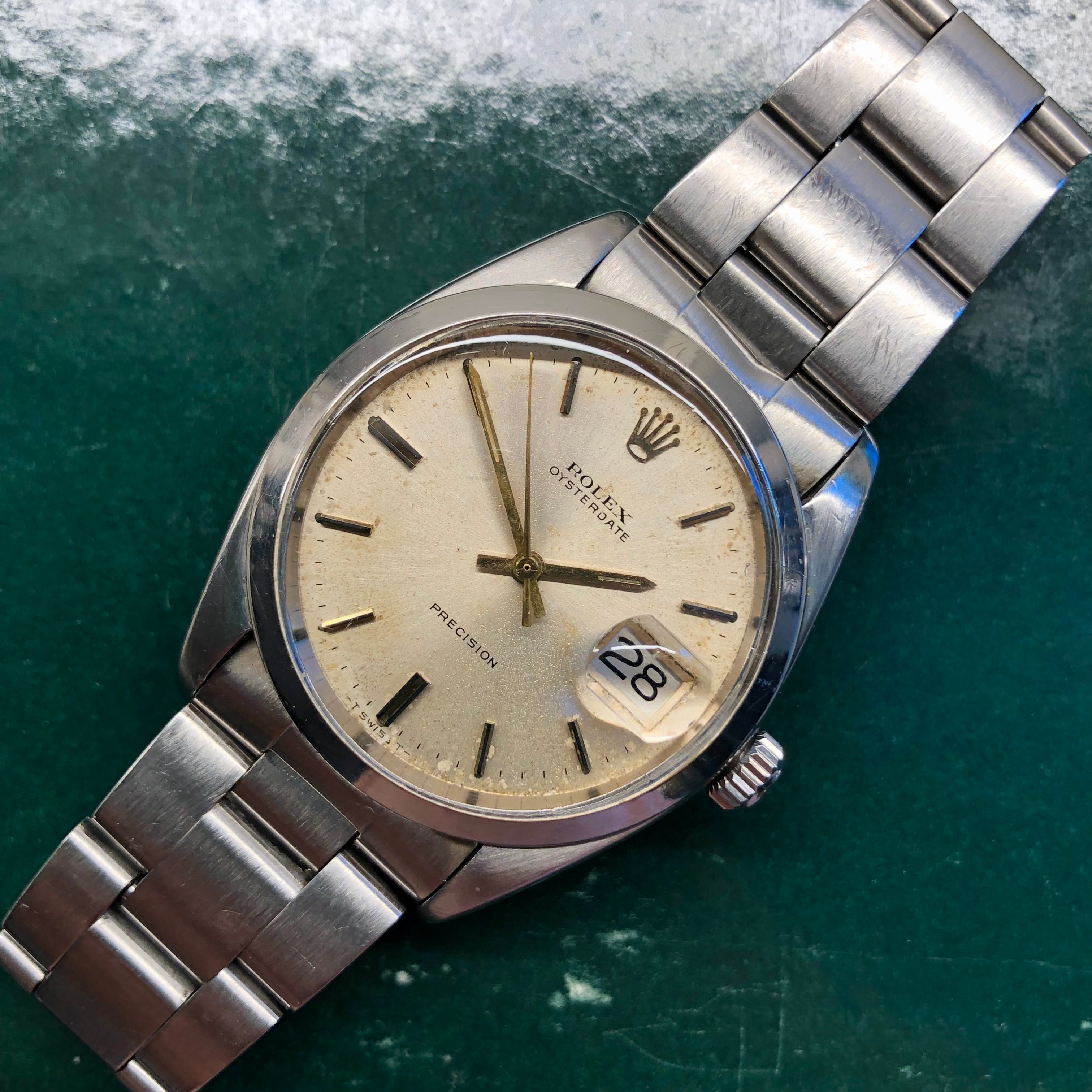 1961 Rolex Oysterdate Precision 6694 Stainless Steel Manual Wristwatch ...