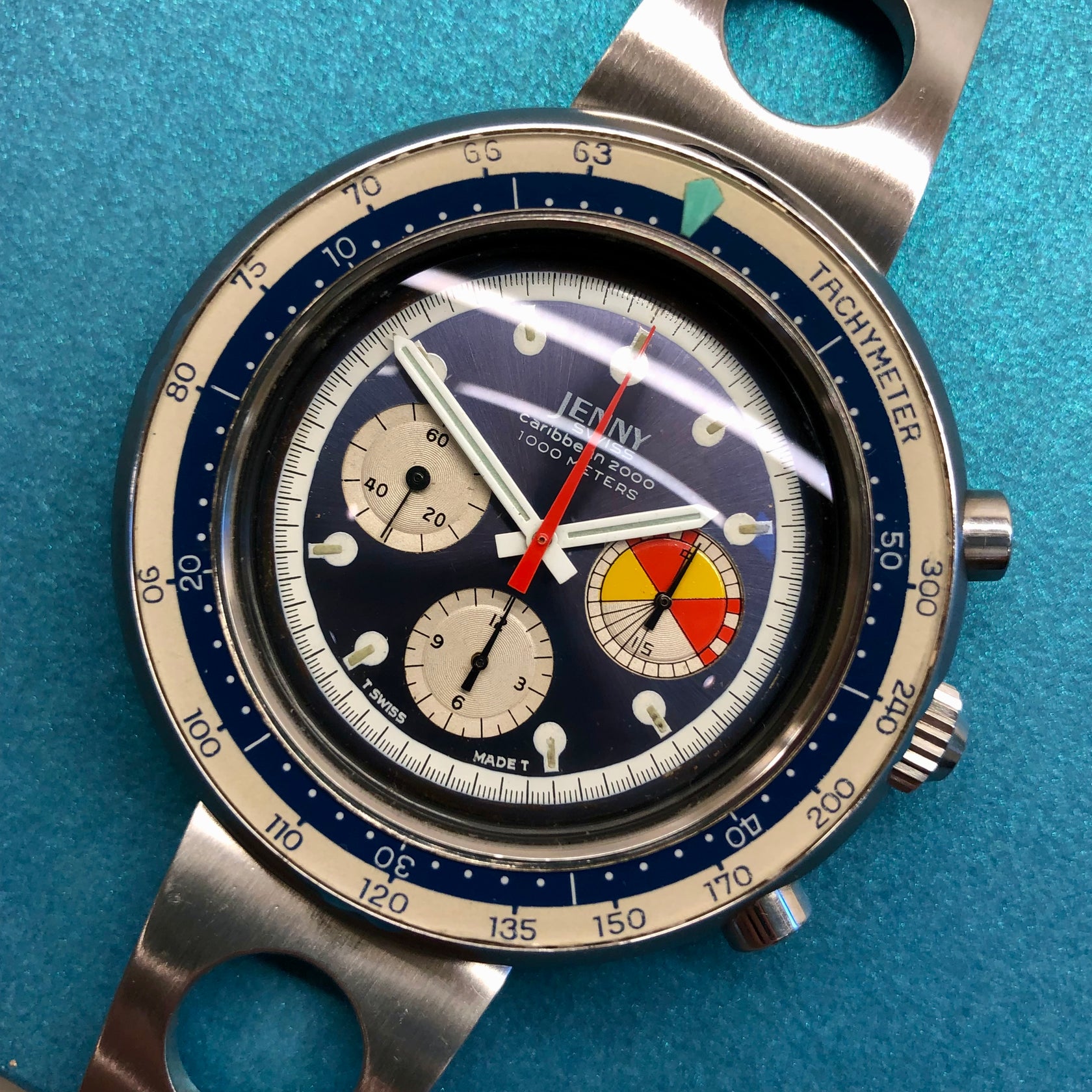 Jenny Swiss Caribbean 2000 Vintage Diver Chronograph Valjoux 72 ...