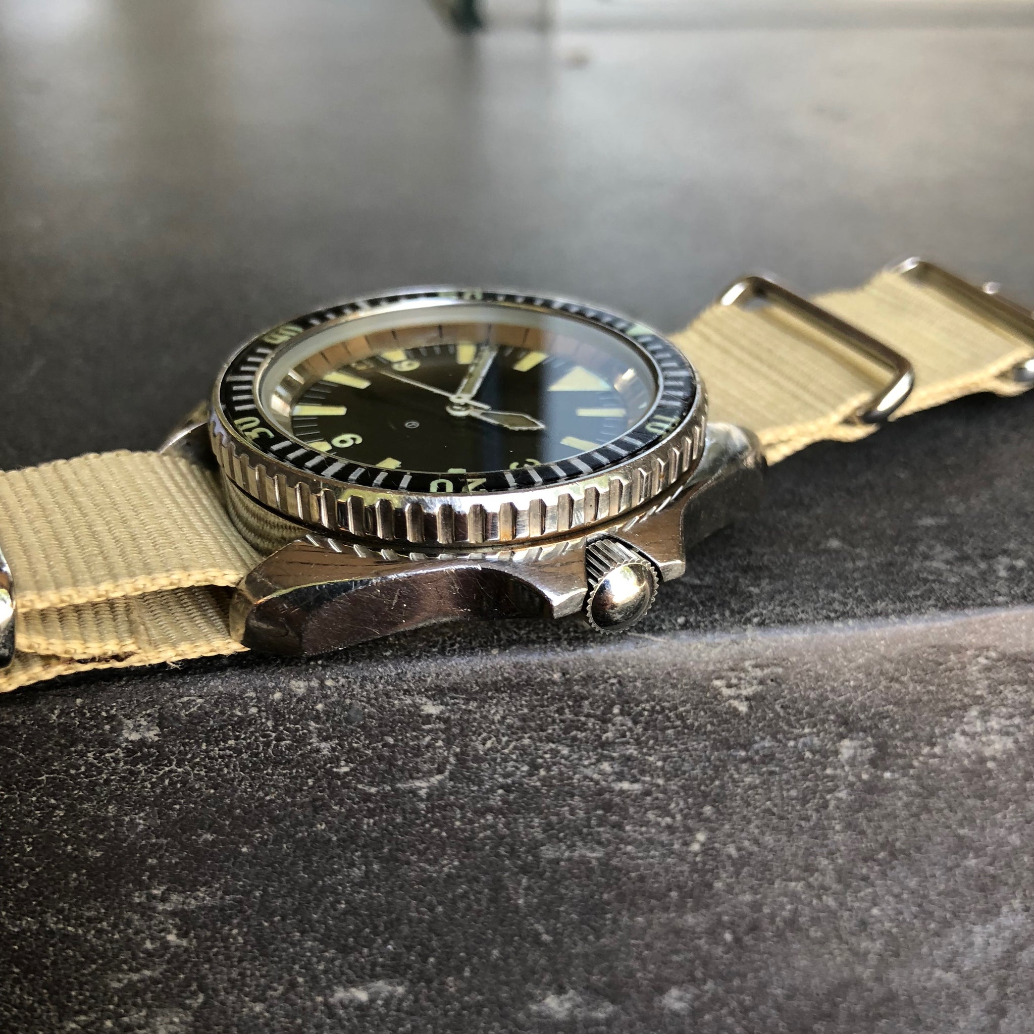 Vintage CWC Cabot Watch Company Royal Navy Sterile Milsub Divers ...