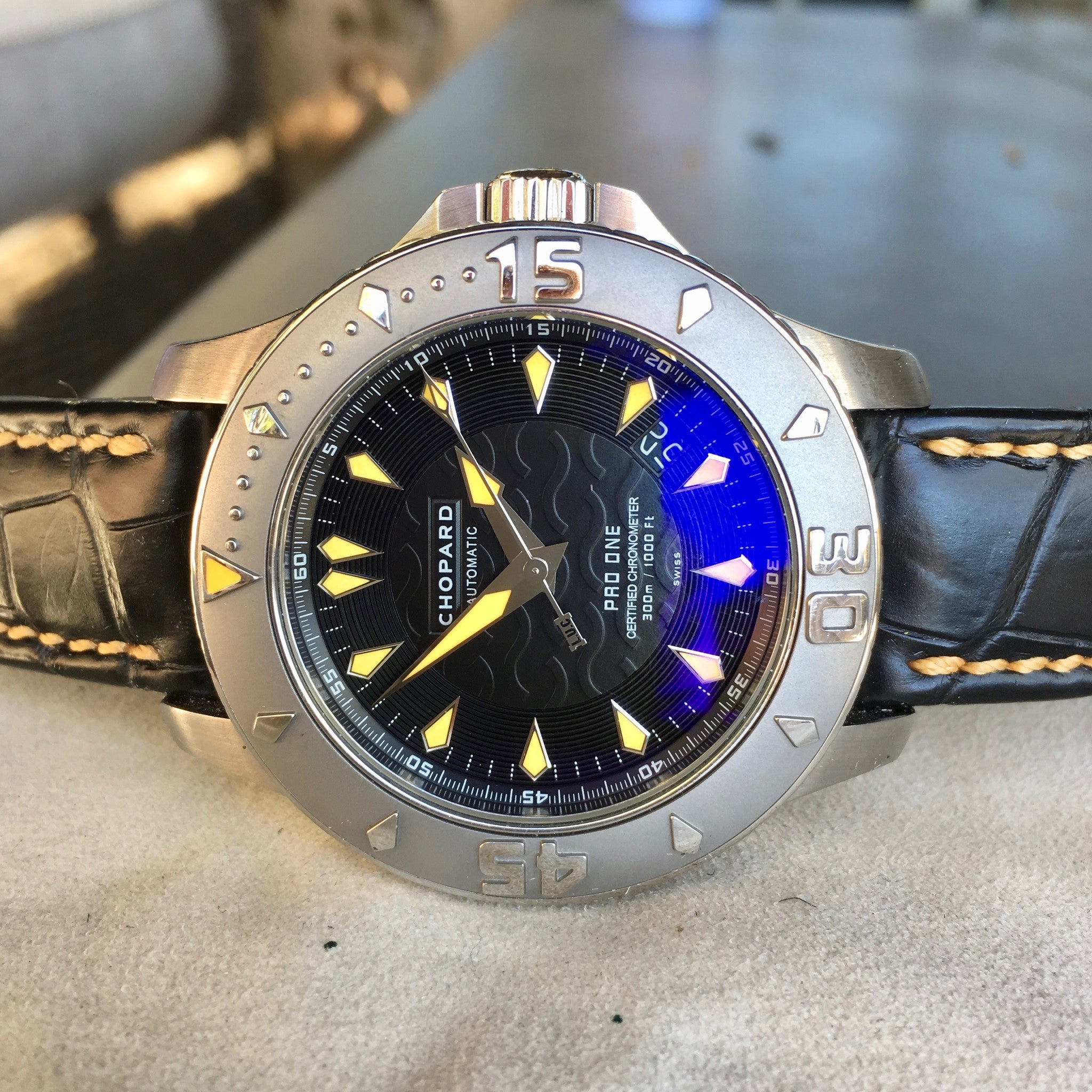 Chopard Pro One 8912 L.U.C. Stainless Steel Automatic Black Leather ...