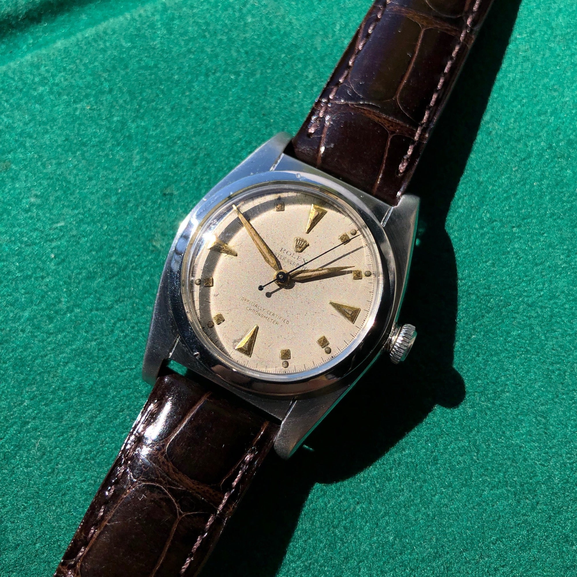 1945 Rolex Bubbleback 2940 Stainless Steel Automatic Chronometer Watch ...