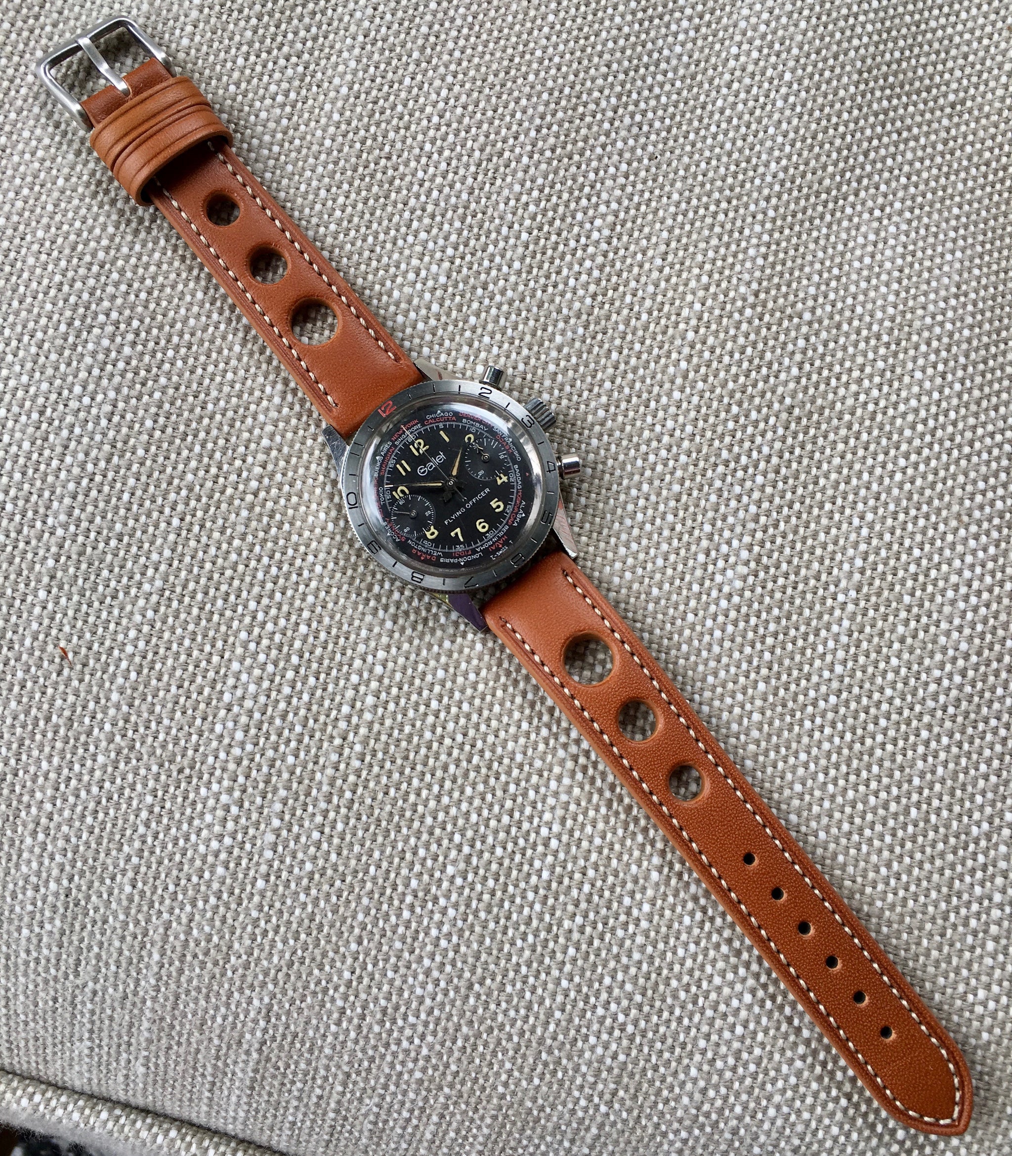 Vintage Gallet Flying Officer Chronograph Landeron Caliber 149 Steel ...